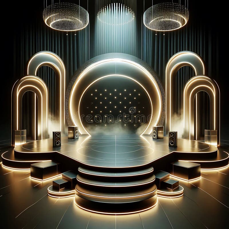 Virtual Podium Stage Illustration Images Stock Photo - Image of ...