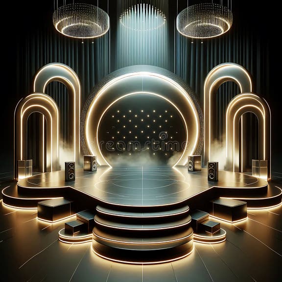 Virtual Podium Stage Illustration Images Stock Photo - Image of ...