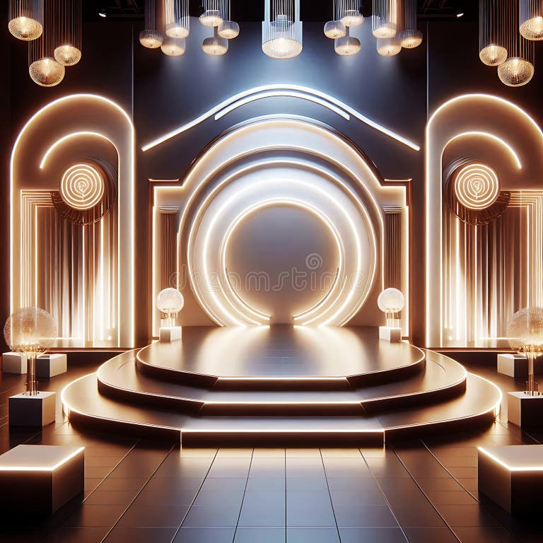 Virtual Podium Stage Illustration Images Stock Photo - Image of ...