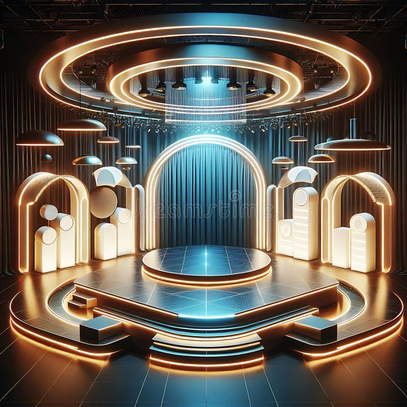 Virtual Podium Stage Illustration Images Stock Photo - Image of ...