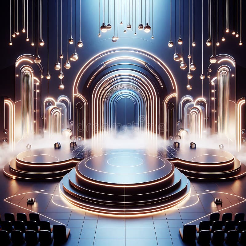 Virtual Podium Stage Illustration Images Stock Photo - Image of event ...