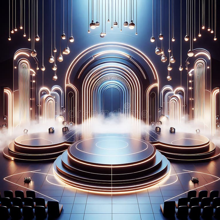 Virtual Podium Stage Illustration Images Stock Photo - Image of event ...