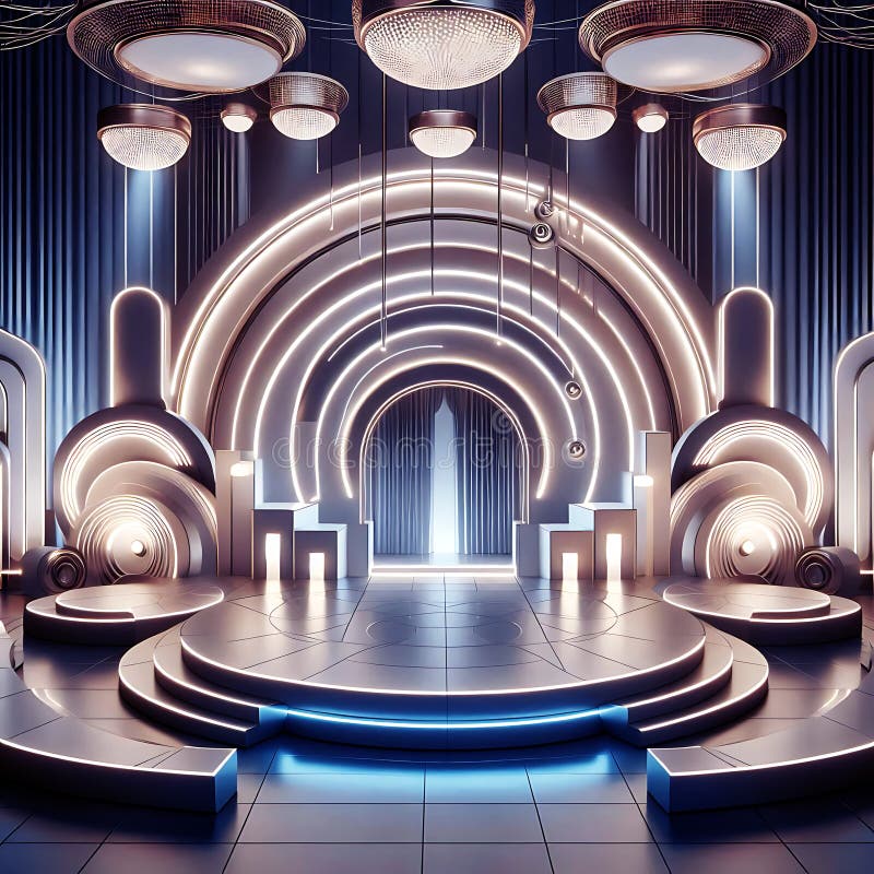 Virtual Podium Stage Illustration Images Stock Photo - Image of modern ...