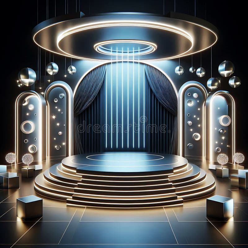 Virtual Podium Stage Illustration Images Stock Photo - Image of design ...