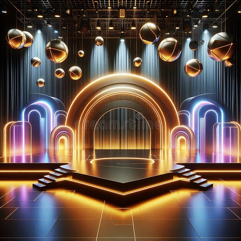 Virtual Podium Stage Illustration Images Stock Photo - Image of ...