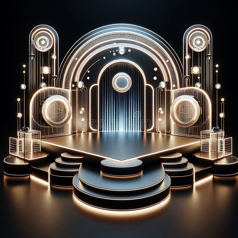 Virtual Podium Stage Illustration Images Stock Photo - Image of elegant ...