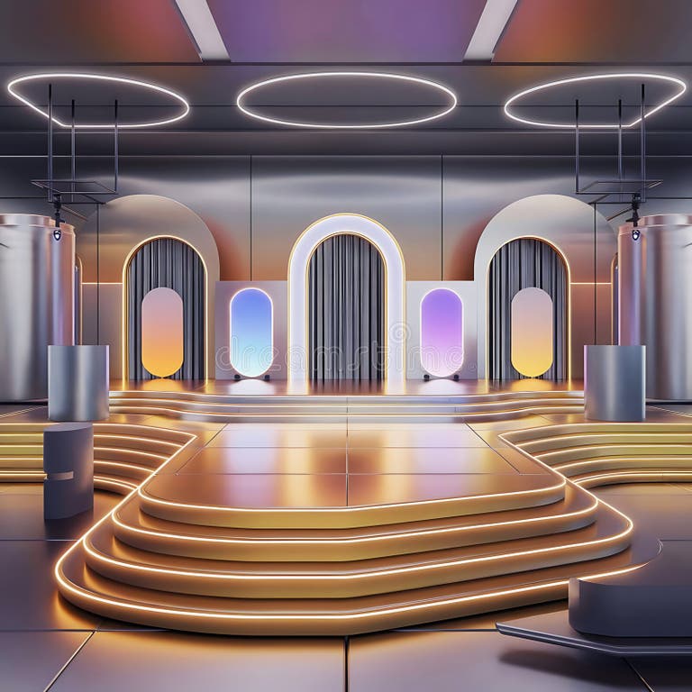 Virtual Podium Stage Illustration Images Stock Photo - Image of ...