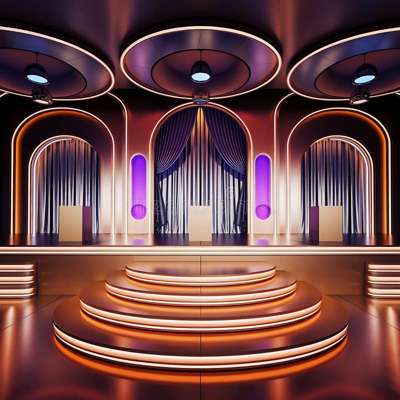 Virtual Podium Stage Illustration Images Stock Photo - Image of ...