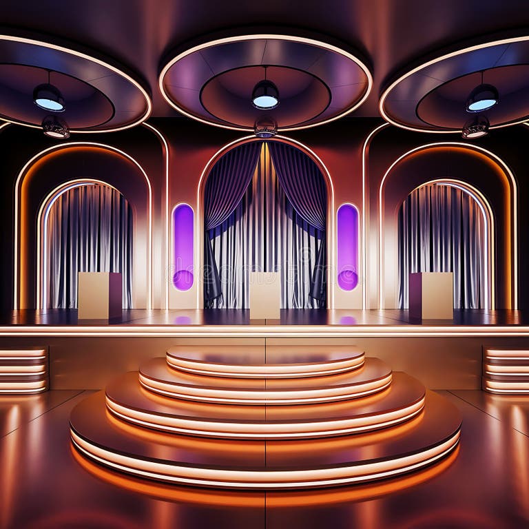 Virtual Podium Stage Illustration Images Stock Photo - Image of ...