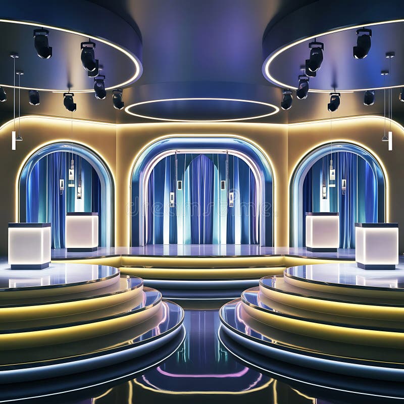 Virtual Podium Stage Illustration Images Stock Image - Image of modern ...