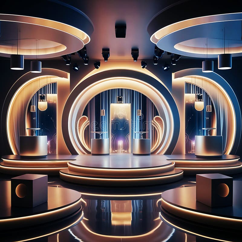 Virtual Podium Stage Illustration Images Stock Photo - Image of ...