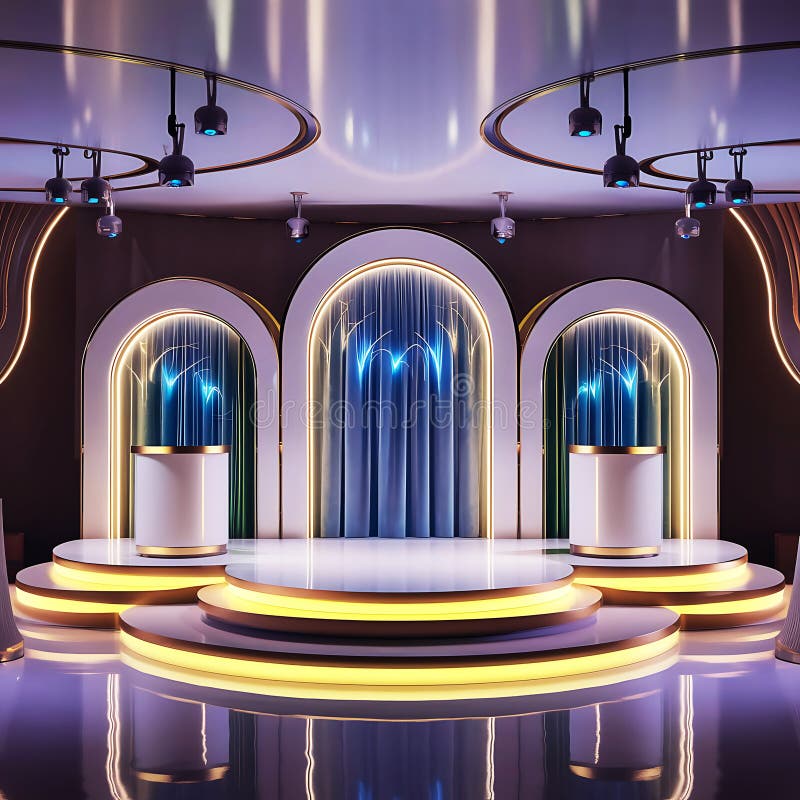 Virtual Podium Stage Illustration Images Stock Photo - Image of ...