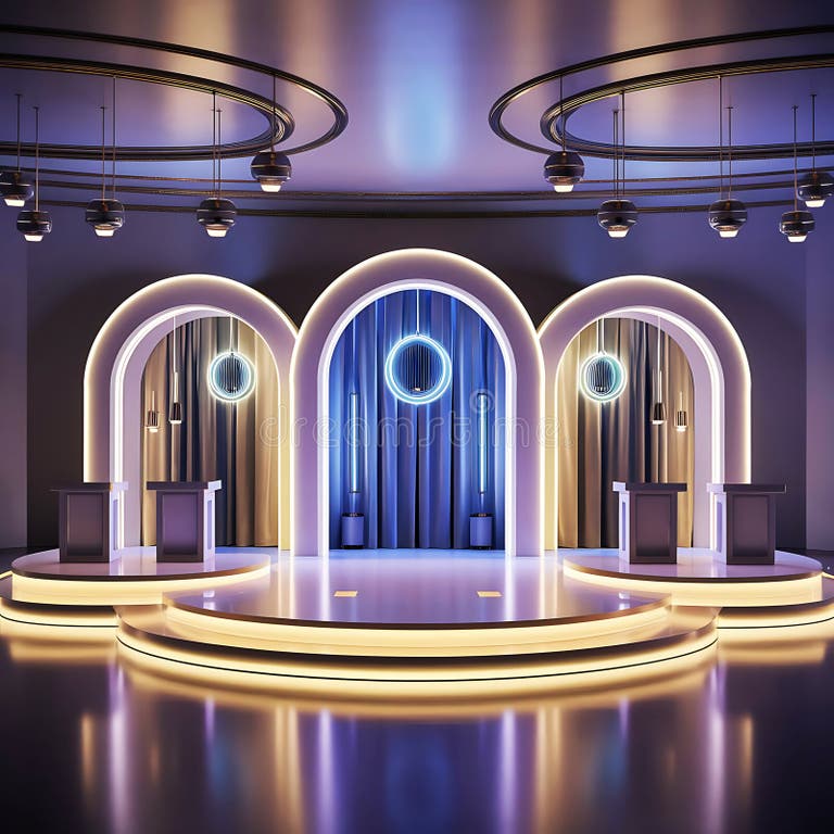 Virtual Podium Stage Illustration Images Stock Photo - Image of concept ...