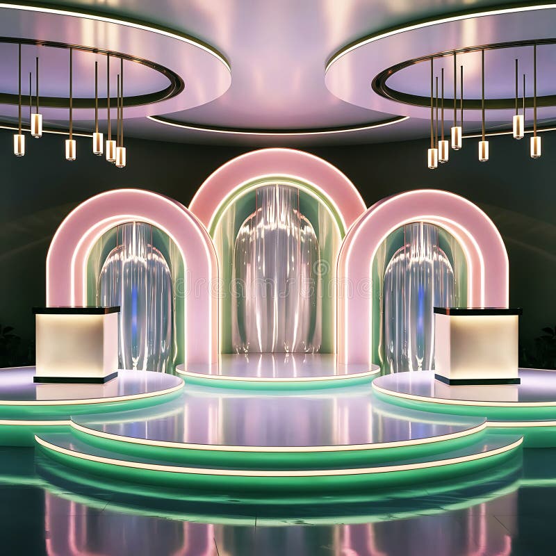 Virtual Podium Stage Illustration Images Stock Photo - Image of ...