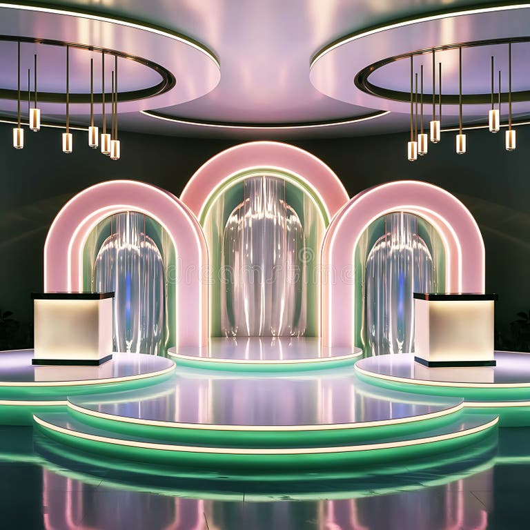 Virtual Podium Stage Illustration Images Stock Photo - Image of ...