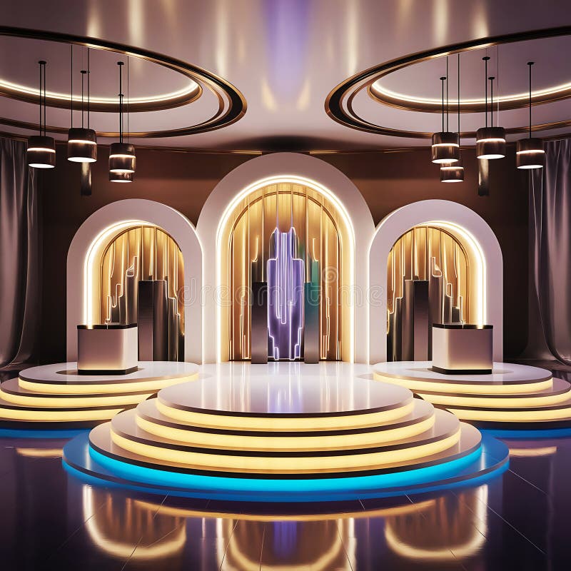 Virtual Podium Stage Illustration Images Stock Photo - Image of ...