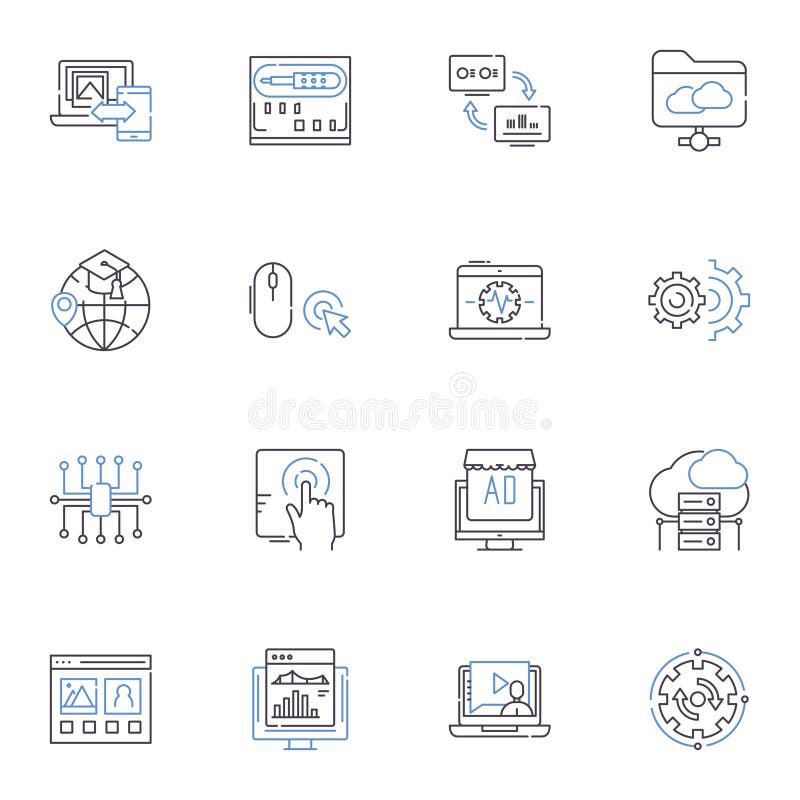 Virtual Portal Line Icons Collection. Innovative, Accessible, User ...