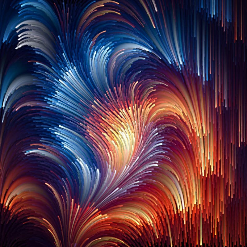 Virtual Prismatic Storm stock illustration. Illustration of symphony ...