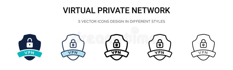 Virtual Private Network Icon in Filled, Thin Line, Outline and Stroke ...