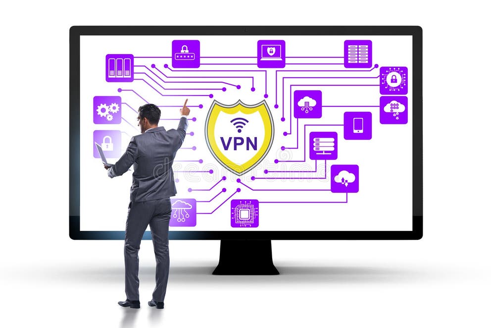 Virtual Private Network VPN Cyber Concept Stock Photo - Image of shield ...