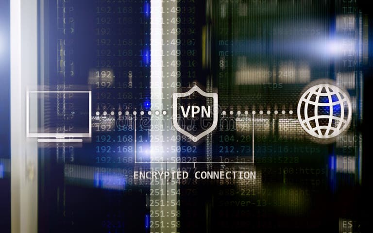 Virtual Private Network, VPN Data Encryption, IP Substitute. Stock ...