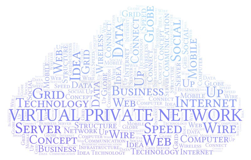 Virtual Private Network Word Cloud. Stock Illustration - Illustration ...