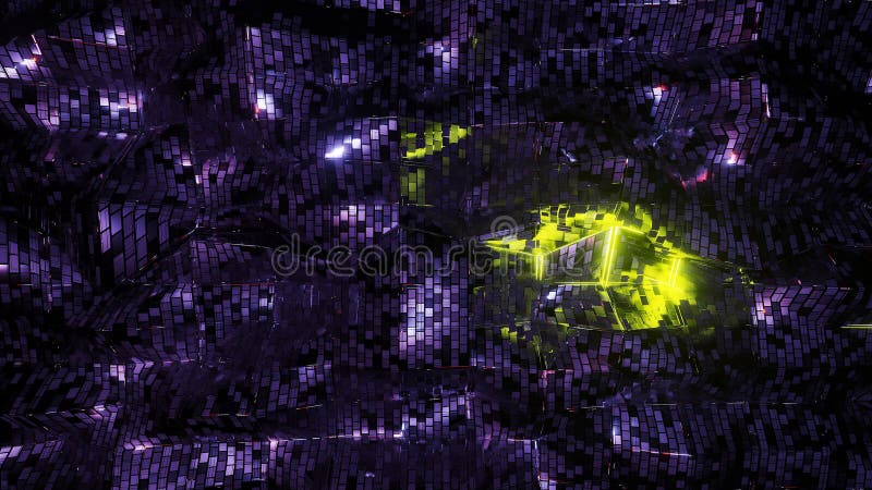 Virtual Projection of Light Shining through a Purple Cover Stock ...