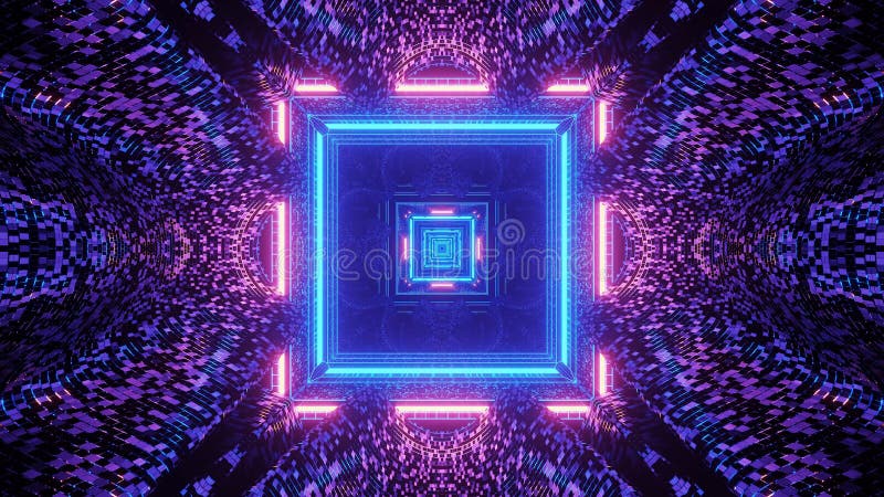 Virtual Projection of Lights Forming a Square Pattern Behind a Dark ...