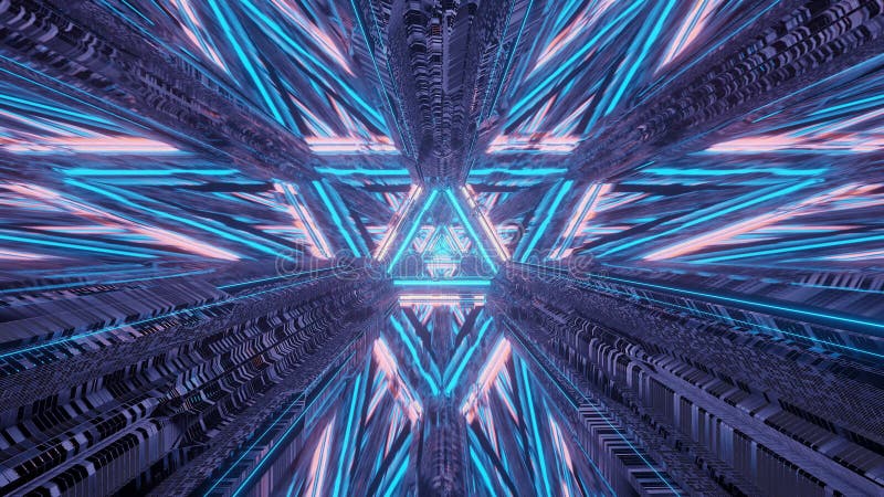 Virtual Projection of Several Lights Flowing Forward with Different ...