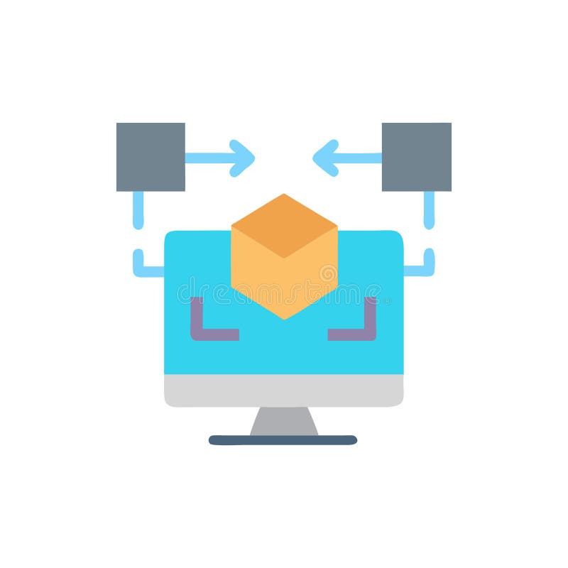 Virtual Prototyping Icon for Design Stock Illustration - Illustration ...