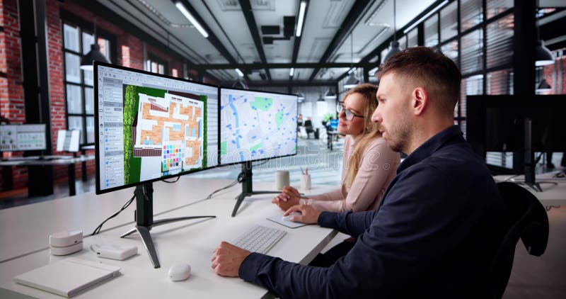 Virtual Real Estate Designer Using 3D Computer Software Stock Photo ...