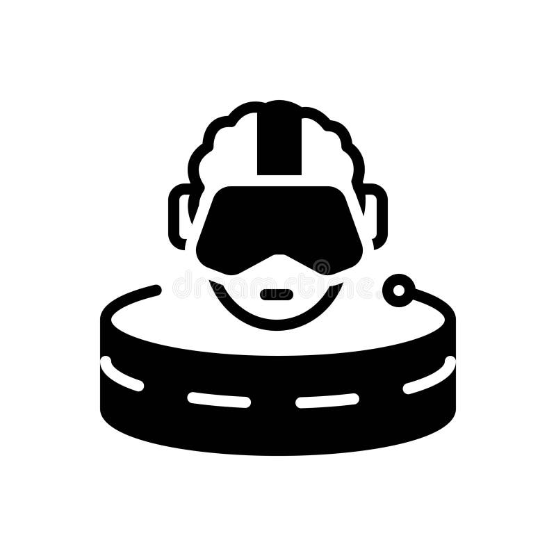 Black Solid Icon for Virtual Real, Virtual and Gadget Stock Vector ...