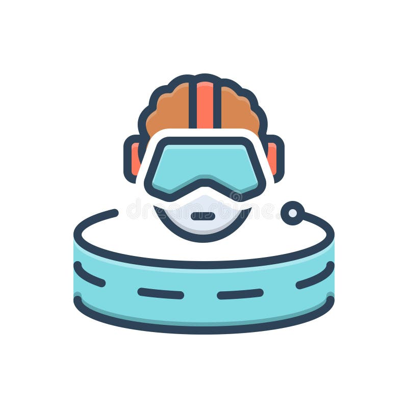 Color Illustration Icon for Virtual Real, Virtual and Gagdget Stock ...