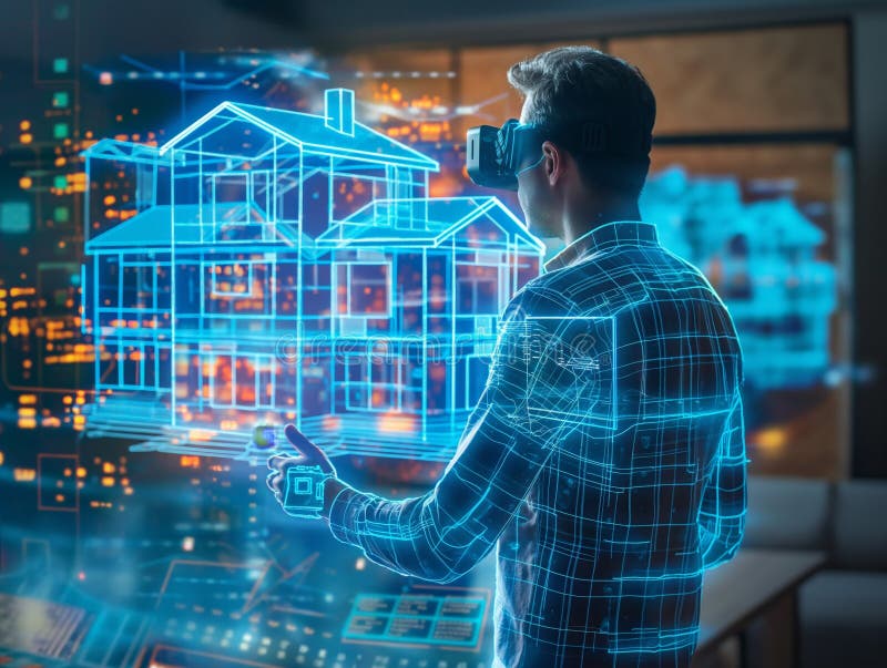 Virtual Reality Architectural Design Stock Photo - Image of home, house ...