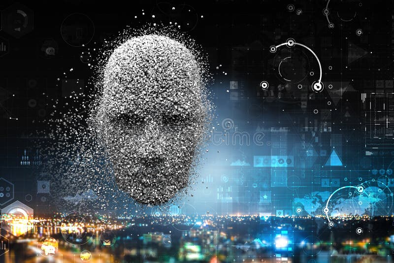 Virtual Reality and Artificial Intelligence Concept Stock Illustration ...