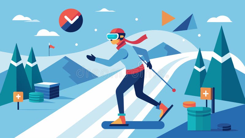In a Virtual Reality Biathlon Training Session Biathletes Must Navigate ...
