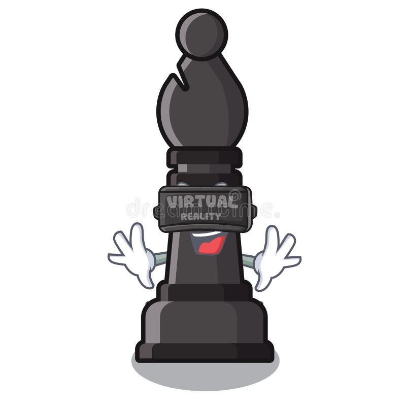 Virtual Reality Bishop Chess Toys in Character Shape Stock Vector ...