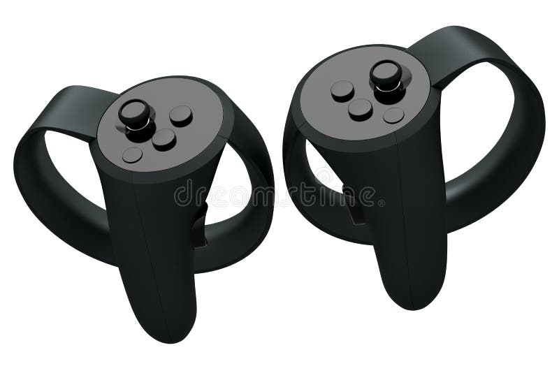 Virtual Reality Black Controllers for Online and Cloud Gaming on White ...