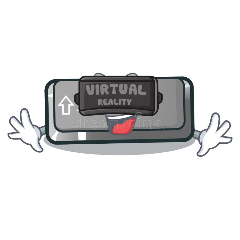 Virtual Reality Button Shift in the Cartoon Shape Stock Vector ...
