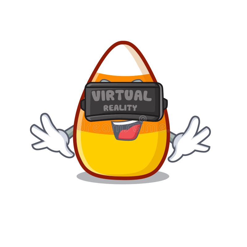 Virtual Reality Candy Corn in a Mascot Jar Stock Vector - Illustration ...