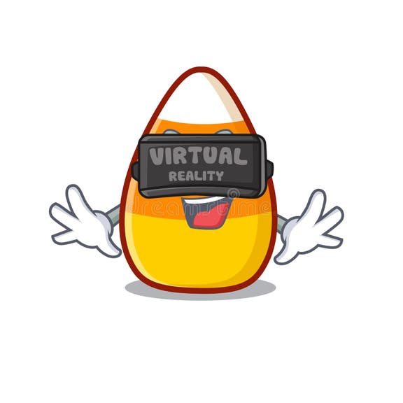 Virtual Reality Candy Corn in a Mascot Jar Stock Vector - Illustration ...