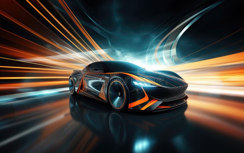 Virtual Reality Car Concept Stock Illustration - Illustration of auto ...