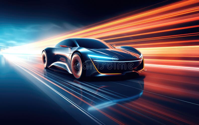 Virtual Reality Car Concept Stock Illustration - Illustration of ...