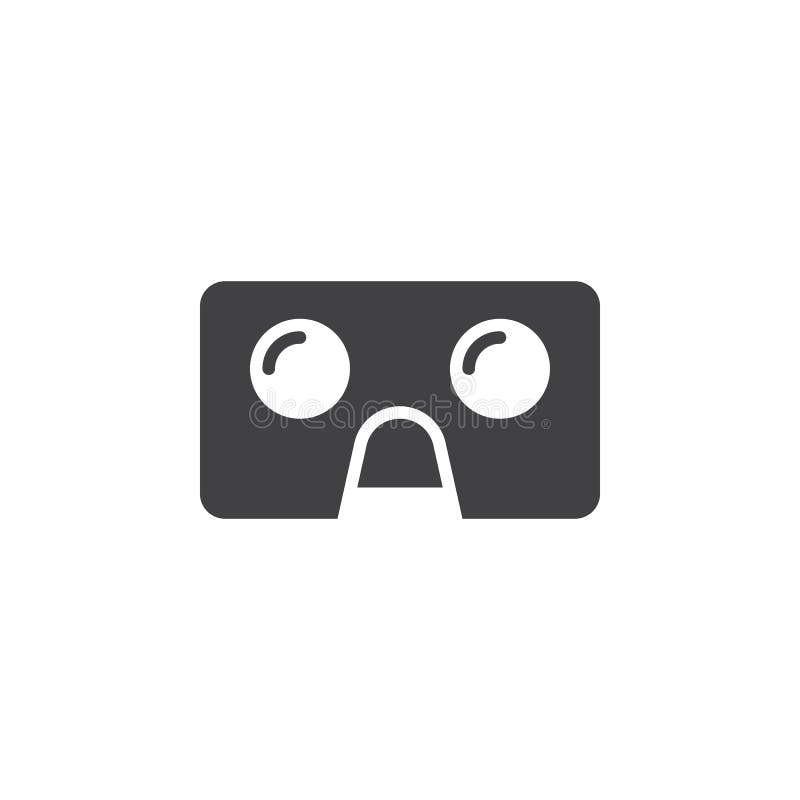 Virtual Reality Cardboard Glasses Icon Vector, Vr Headset Device Stock ...