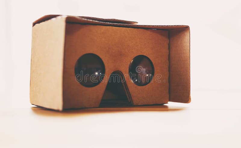 Cardboard VR Headset for Phone Stock Image - Image of game, simple ...