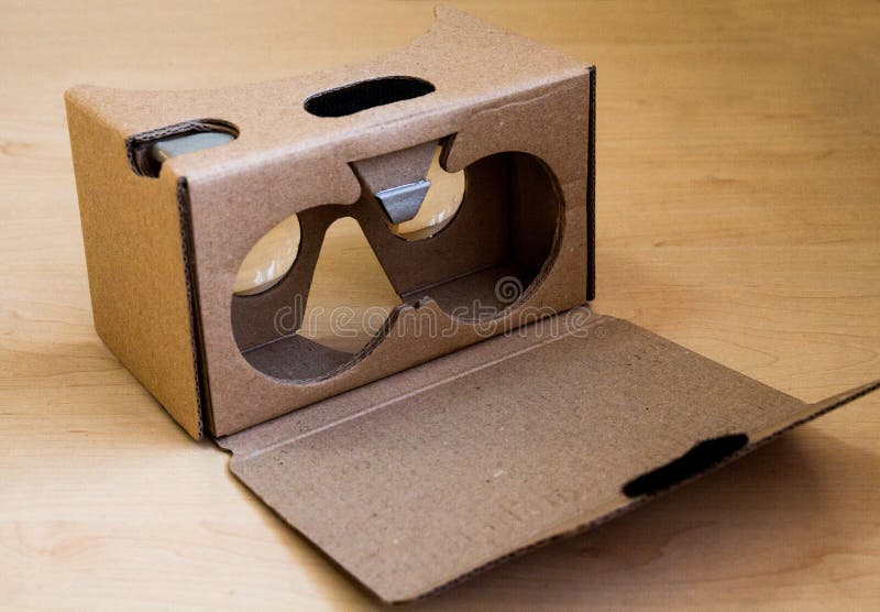 Virtual reality cardboard stock photo. Image of abstract - 183548374