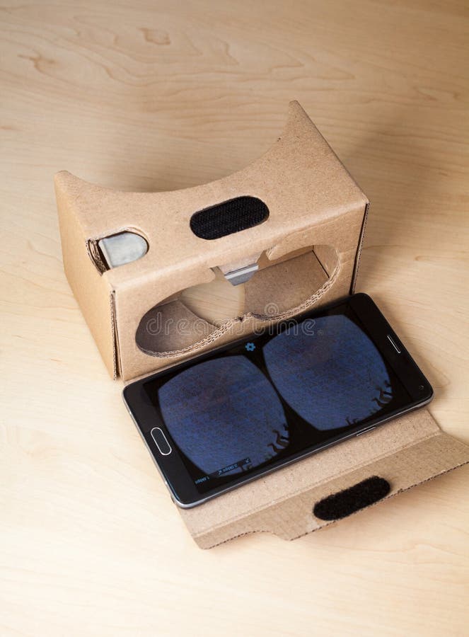 Virtual reality cardboard stock photo. Image of cardboard - 184222046
