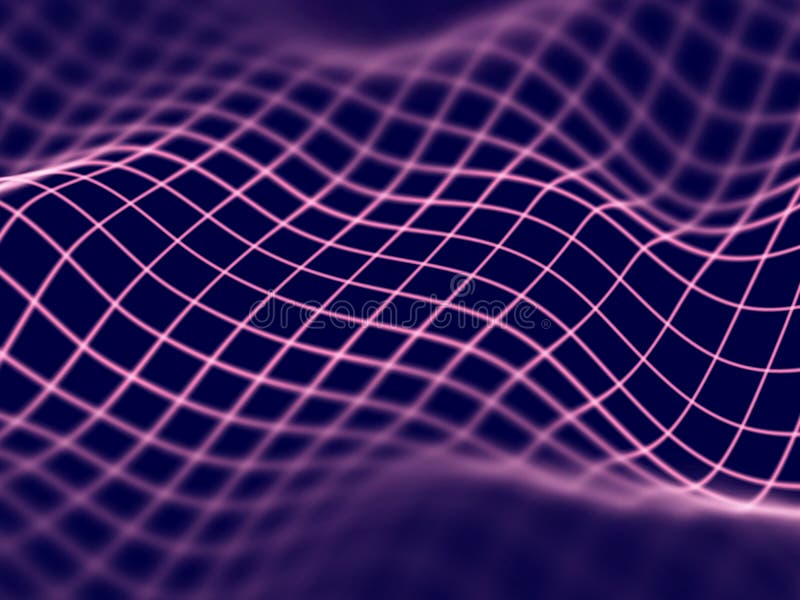 Virtual Reality Concept: Abstract Digital Landscape Grid in Cyberspace ...