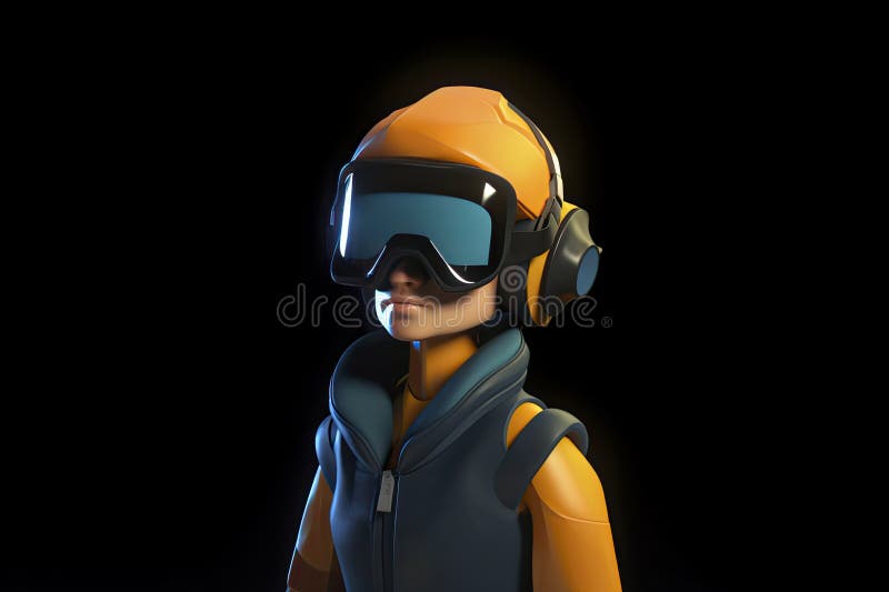 Virtual Reality Concept Character for Meta Verse - 3d Rendering Stock ...