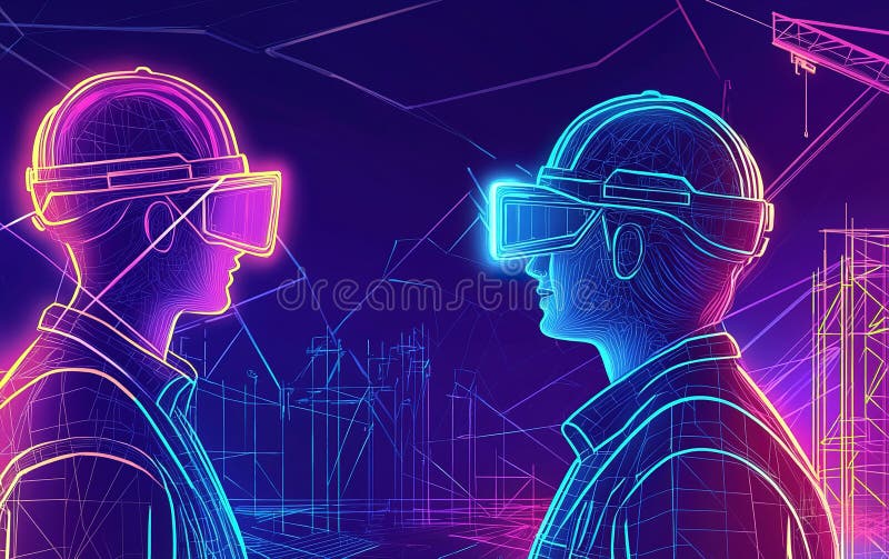 Virtual Reality Construction Workers Collaborating on a Project in a ...